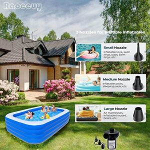 SOARRUCY Swimming Pool for Kids and Adults - 120x72x22in Kiddie Pool with Pump,Piscinas Para Adultos,Blow up/Inflatable Pool,Kids Pools for Backyard,Toddlers,Family,Outdoor,Garden