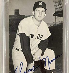 Thurman Munson Signed Card 1970 JD McCarthy PSA/DNA Autograph Yankees Rookie Sig - MLB Autographed Baseball Cards