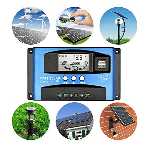 SUNYIMA 60A MPPT Solar Charge Controller with LCD Display Dual USB Multiple Load Control Modes,New Mppt Technical Maximum Charging Current (60A)