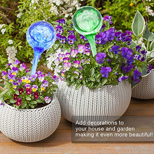 FEEMIC Indoor Plant Watering Globes Automatic Self Water Bulbs Aqua Water Globe Irrigation Device Decorative Hand-Blown Glass