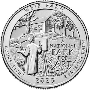 2020 s bu weir farm connecticut national park np quarter choice uncirculated us mint