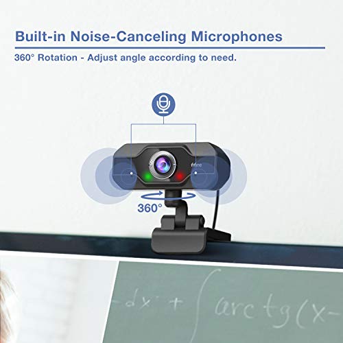 FIFINE HD Webcam 1080P, PC Web Camera for Computer Laptop Desktop, Plug & Play USB Streaming Webcam with Microphone for Video Calling Conferencing Recording Online Class-K432