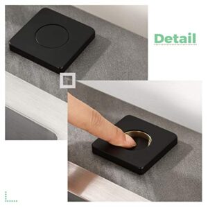 KANARY ALL Brass Air Switch Button for Sink Top Counter Top Garbage Disposal Part(Square,Matte Black)