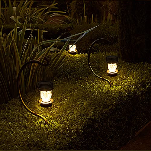 2 Pack Solar Lanterns Outdoor Waterproof Hanging Lights Decorative Solar Lantern Table Lamp Landscape Light Yard Garden Patio Warm White with Fairy LED Lights for Indoor Tabletop Desk