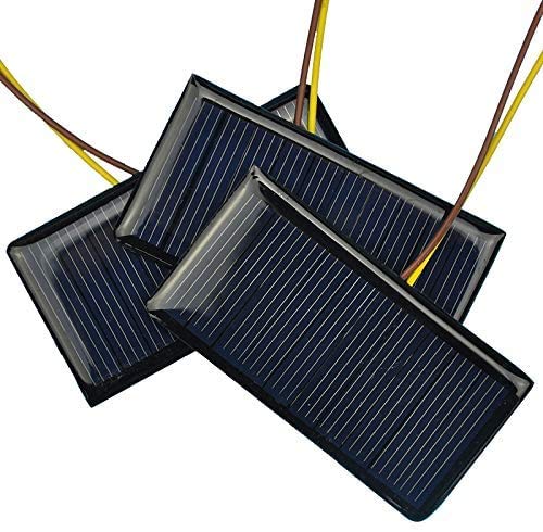 SUNYIMA 10Pcs 5V 60mA Mini Polycrystalline Solar Panels Cells 68mmx37mm/2.67"x1.45" for DIY Solar Cells Projects Toys