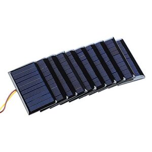 SUNYIMA 10Pcs 5V 60mA Mini Polycrystalline Solar Panels Cells 68mmx37mm/2.67"x1.45" for DIY Solar Cells Projects Toys