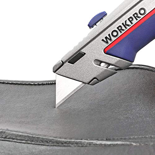 WORKPRO W013029 Quick Change Retractable Utility Knife, SK5 Blades, Tempered (Single Pack)