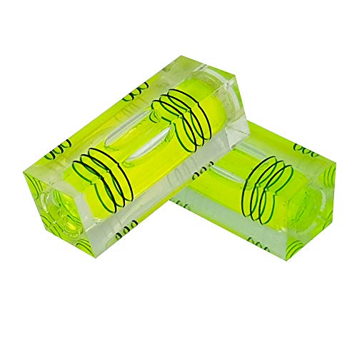 High precision mini level bubble, mini level bubble, three line level ball, level ruler, household level (40 * 15 * 15mm green 4PCS)