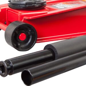 BIG RED AT84007R Torin Hydraulic Low Profile Service/Floor Jack with Dual Piston Quick Lift Pump, 4 Ton (8,000 lb) Capacity, Red