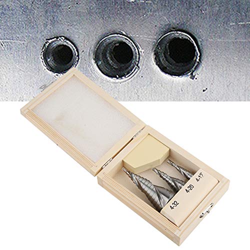 3 pcs Step Drill Bits High Speed Steel 4-12/20/32mm HSS Step Spiral Groove Step Cone Drill Hole Cutter Bit