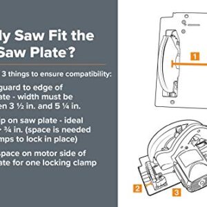 BORA 100" WTX Clamp Edge and Saw Plate Set for Woodworking, Contractors, Carpenters and DIY, Guide for Circular Saws, 100 Inch Cutting Length | 545106K