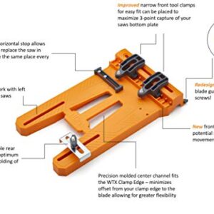 BORA 100" WTX Clamp Edge and Saw Plate Set for Woodworking, Contractors, Carpenters and DIY, Guide for Circular Saws, 100 Inch Cutting Length | 545106K