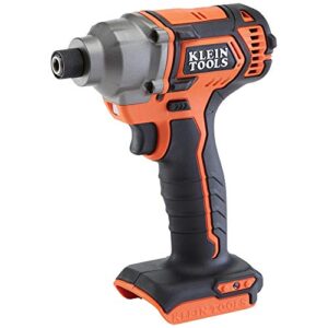 klein tools bat20cd 20v battery-operated 1/4-inch impact driver, compact design for excellent control in tight spaces (tool only)