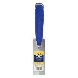 QEP 6 in. x 2 in. Comfort Grip Flat Margin Flooring Trowel with Bucket Hook, Silver (42112)