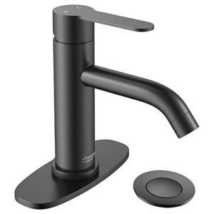 amazing force single handle bathroom faucet matte black bathroom sink faucet single hole with pop up drain assembly black faucet for bathroom sink 1.2 gpm