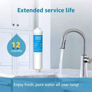 AQUA CREST 5KDC Under Sink Water Filtration System, Direct Connect Under Sink Water Filter, Reduces PFAS, PFOA/PFOS, Chlorine, NSF/ANSI Tested 5K Gallons Ultra High Capacity, USA Tech