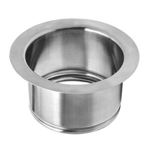 extended garbage disposal flange, deep kitchen sink flange for disposers that use a 3 bolt mount, fit 3-1/2 inch standard sink drain hole