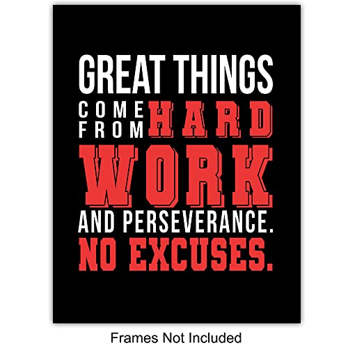 Motivational Quotes Set - 8x10 Basketball Posters - Gift for Sports Fans, Men, Boys, Teens - Inspirational Wall Decor, Art Decorations for Office, Bedroom, Living Room - 8x10 UNFRAMED Prints