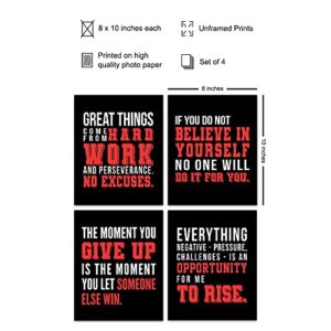 Motivational Quotes Set - 8x10 Basketball Posters - Gift for Sports Fans, Men, Boys, Teens - Inspirational Wall Decor, Art Decorations for Office, Bedroom, Living Room - 8x10 UNFRAMED Prints