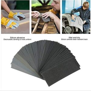 Ultra Fine 17 Pcs Wet Dry Sandpaper 120 to 10000 Grit Assortment 9 3.6 Inches for Automotive Sanding (93.6inch 17PCS)