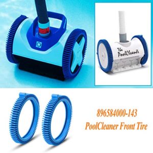 896584000-143 Blue Front Tire Kit with Super Hump Replacement for Haywood Poolvergnuegen Select Pool Cleaners and Perfectly Compatible with Hayward Phoenix Cleaners (2 Pack)