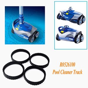 Funmit 4 Pack R0526100 Track (Upgraded Version) Pool Cleaner Wheel Tire Compatible with Zodiac Baracuda MX8 / MX6 Elite In-Ground Pool Cleaner- Made of Heavy-Duty Rubber, Increases Part Life by 50%