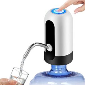 upgraded water bottle pump, guangtoul 5 gallon usb charging automatic drinking water pump, universal 2-5 gallon jugs portable electric water bottle dispenser for home kitchen office camping