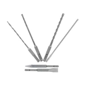 diablo dmapl9930-s6 6pc sds-plus rebar demon™ 4-cutter full carbide head hammer drill bit & chisel set (6-piece)