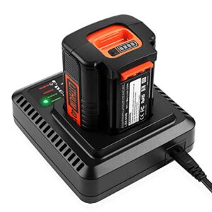 Energup 40V Charger for Black & Decker 40V MAX Battery LCS36 LCS40, Fast Charger for Black Decker 40V LBX2040 LBXR36 LBXR2036 LST540 LCS1240 LBX1540 LST136 Black Decker 40V Battery Charger