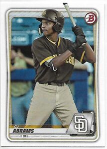 2020 bowman prospects #bp-62 cj abrams san diego padres rc rookie mlb baseball trading card