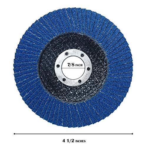 28 Pack 4 1/2 Inch Flap Disc Angle Grinder Sanding Disc 40 60 80 120 Grit Flap Sanding Disc (4 1/2 inch x 7/8 Inch)