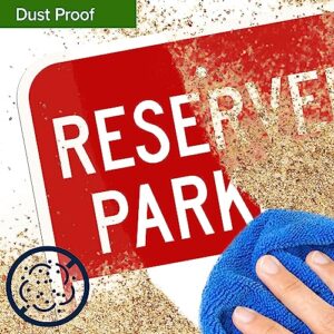 Reserved Parking Sign, Custom Parking Signs for Business, 12x18 Inches, Rust Free .063 Aluminum, Fade Resistant, Made in USA by My Sign Center (Post Holes)