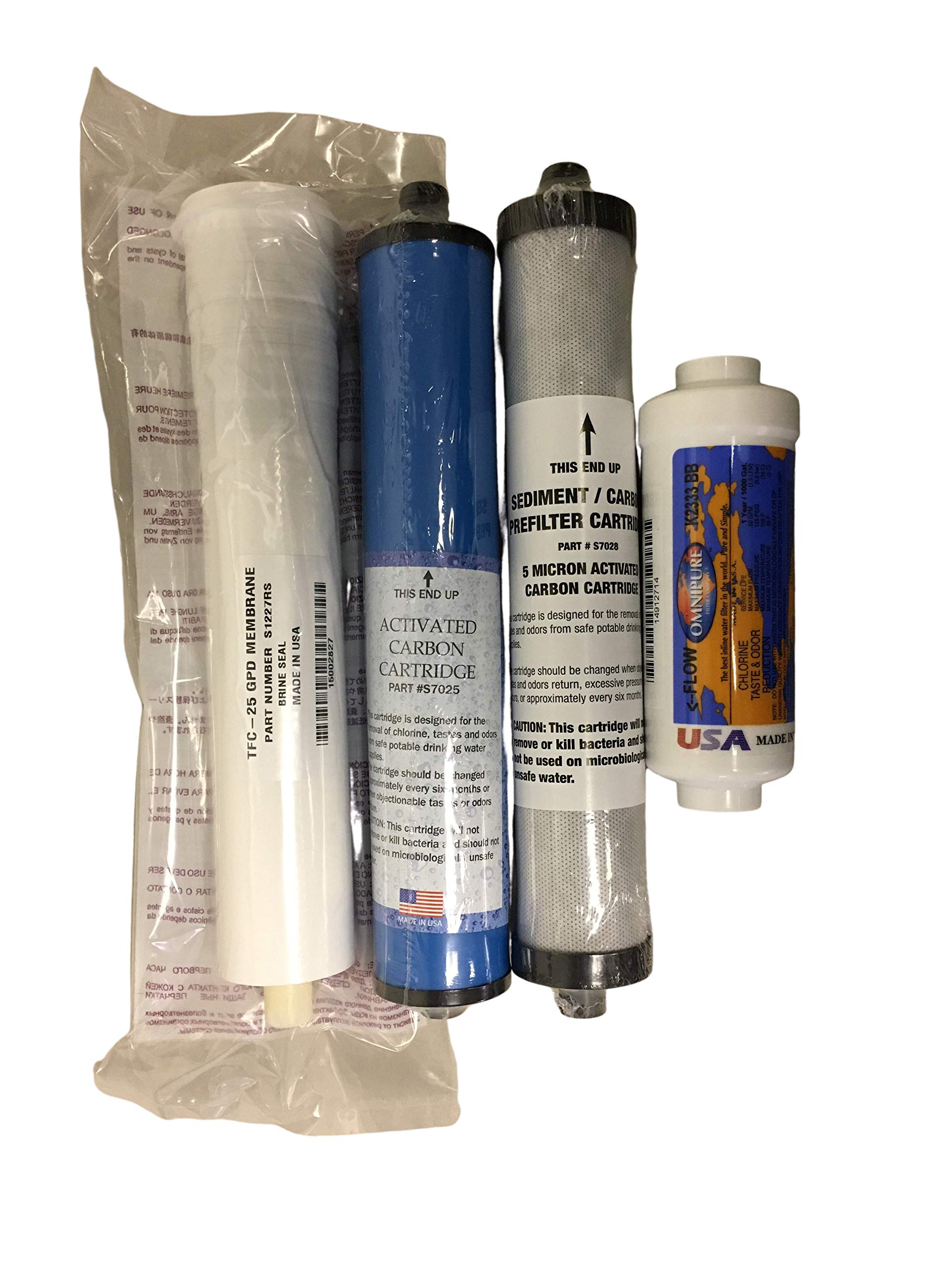 Microline Compatible TFC-25D Reverse Osmosis Replacement Membrane, RO System Replacement Water Filter Kit S7028, S1227RS, S7025, K2333-BB