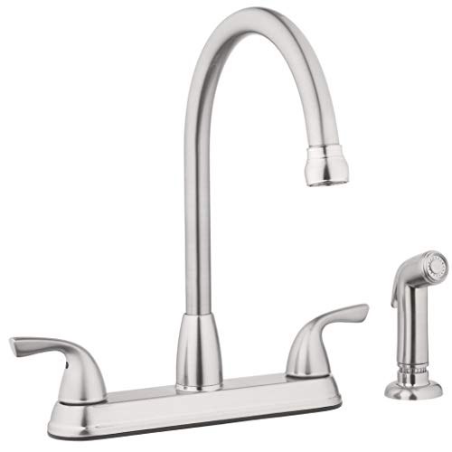 Aqua Vista 21-K822-AV-BND Kitchen Sink Faucet with Side Spray, Brushed Nickel High Arc