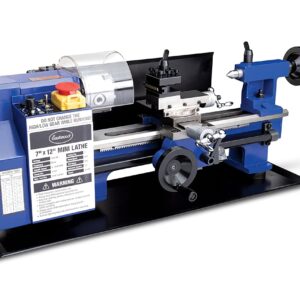 Eastwood Benchtop Metal Lathe 7 inch x 12 inch | Mini Metal Lathe Variable Speed 0-2500 RPM, Mini Lathe with 3-jaw Chuck | Benchtop Metal Lathe, Drilling Machine for Various Types of Metal Turning