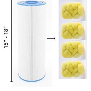 Filter Minion, 2 Pouch FM2P-G Replacement Filter for Hot Tub/Spa & Above Ground Pools, Standard Cartridges 6"-8" Tall, Yellow