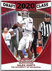 2020 contenders draft (ncaa) football draft (ncaa) football class #15 jalen hurts oklahoma sooners official panini america trading card