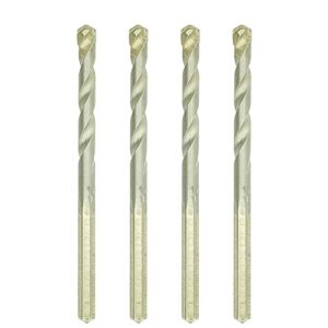 snug fasteners (sng958) four (4) 1/4" x 4" premium carbide tip hex shank masonry drill bits | made in the usa