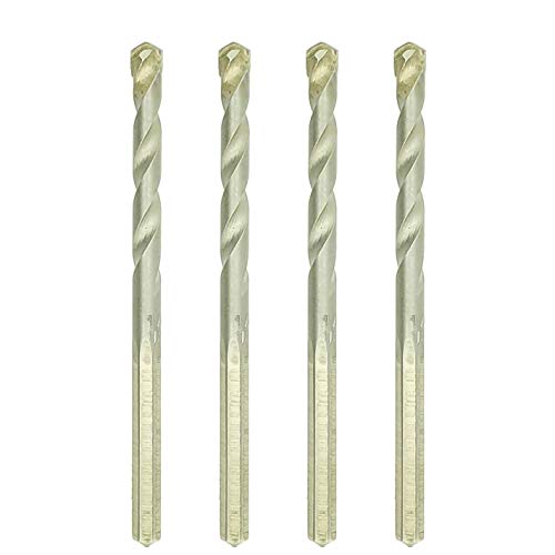 SNUG Fasteners (SNG958) Four (4) 1/4" x 4" Premium Carbide Tip Hex Shank Masonry Drill Bits | Made in The USA