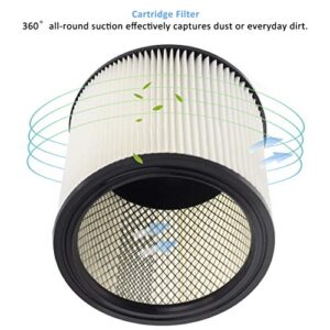 Wocase 90304 Cartridge Filter Replacement, Compatible with Shop-Vac Shop Vac 90304, 90350, 90333, 903-04-00, 9030400, 90595, 5 Gallon Up Wet/Dry Vacuum Cleaners