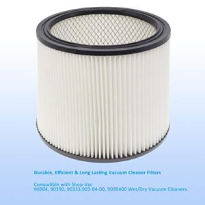 Wocase 90304 Cartridge Filter Replacement, Compatible with Shop-Vac Shop Vac 90304, 90350, 90333, 903-04-00, 9030400, 90595, 5 Gallon Up Wet/Dry Vacuum Cleaners