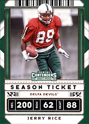 2020 Contenders Draft (NCAA) Football Season Ticket #49 Jerry Rice Mississippi Valley State Delta Devils Official Panini America Trading Card