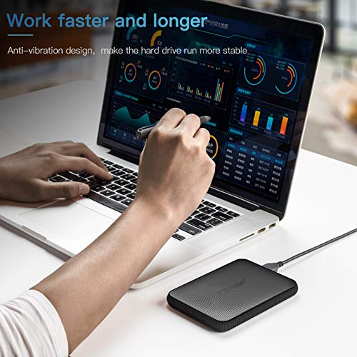 Cirago 500GB Slim External Portable Hard Drive, Drop Shock HDD- USB 3.0 for PC, Mac, Desktop, Laptop, MacBook, Chromebook, Xbox One, Xbox 360, PS4 (Black)