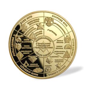 Masonic Challenge Coin Square Compass Freemason Lodge Family Map Working Tools