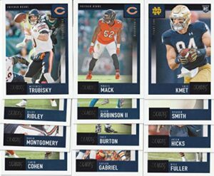 2020 panini score football chicago bears team set 12 cards w/drafted rookie mitchell trubisky khalil mack