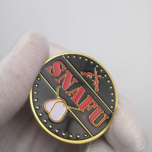 Decision Making Flipping Coin FUBAR Snafu Challenge Coin (Gold)