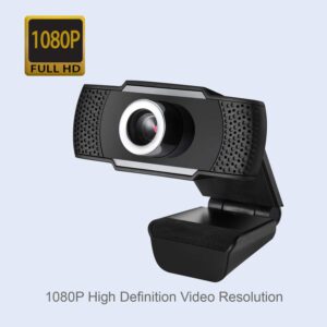 ADESSO CyberTrack H4 Webcam 1080P HD USB Webcam with Built-in Microphone, Black