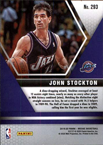 2019-20 Panini Mosaic #293 John Stockton Utah Jazz NBA Basketball Card NM-MT