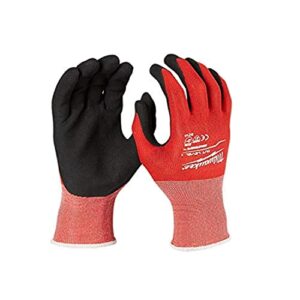 milwaukee cut 1 dipped gloves - l (single pair)