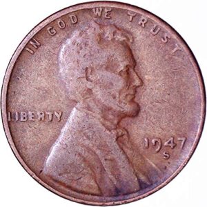 1947 S Lincoln Wheat Cent 1C Very Fine